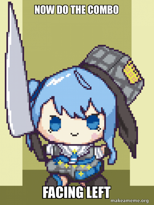now do the combo facing left Meme Generator