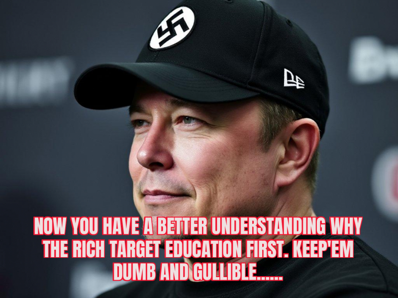 now you have a better understanding why the rich target education first ...