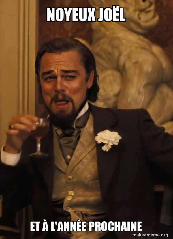 Noyeux joël Et à l'année prochaine - Leonardo DiCaprio Laughing Django ...