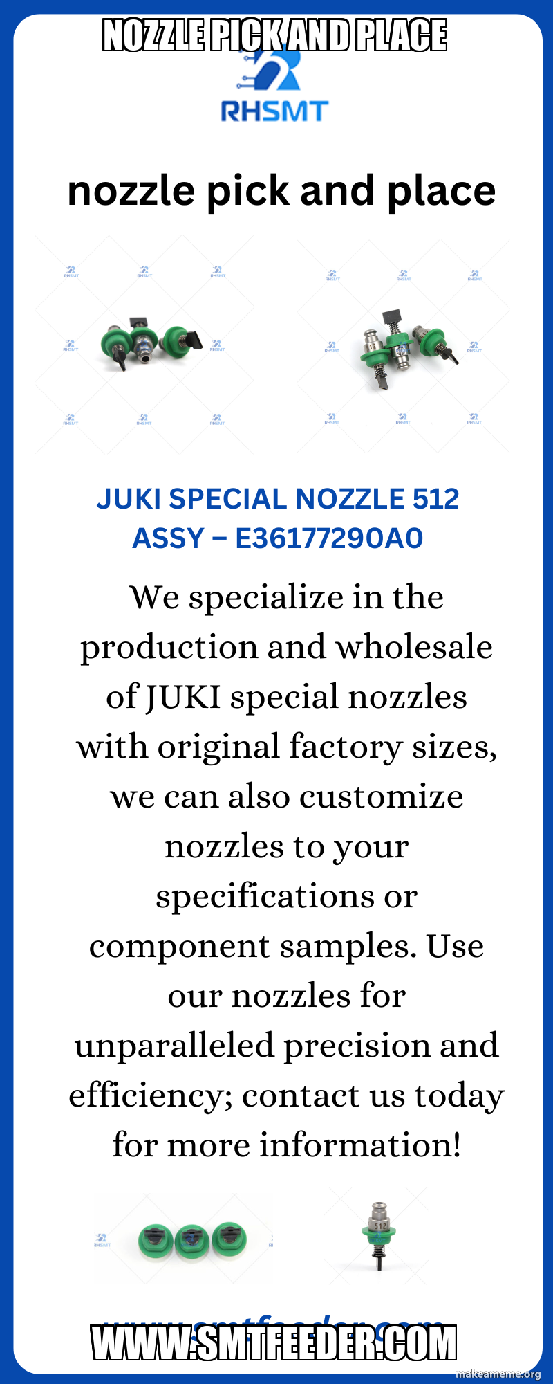 nozzle pick and place www.smtfeeder.com - Nozzles for pick and place ...