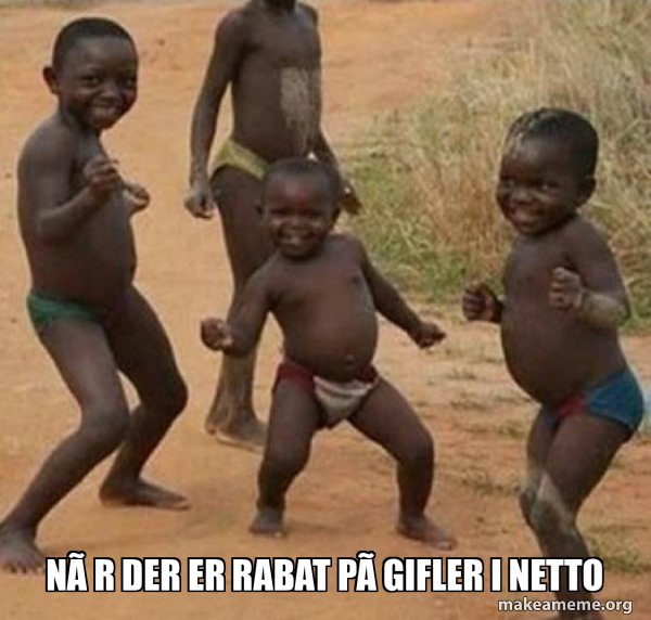 Når der er rabat på gifler i netto - Dancing Black Kids Meme Generator