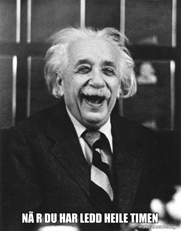 Når du har ledd heile timen - Laughing Albert Einstein Meme Generator