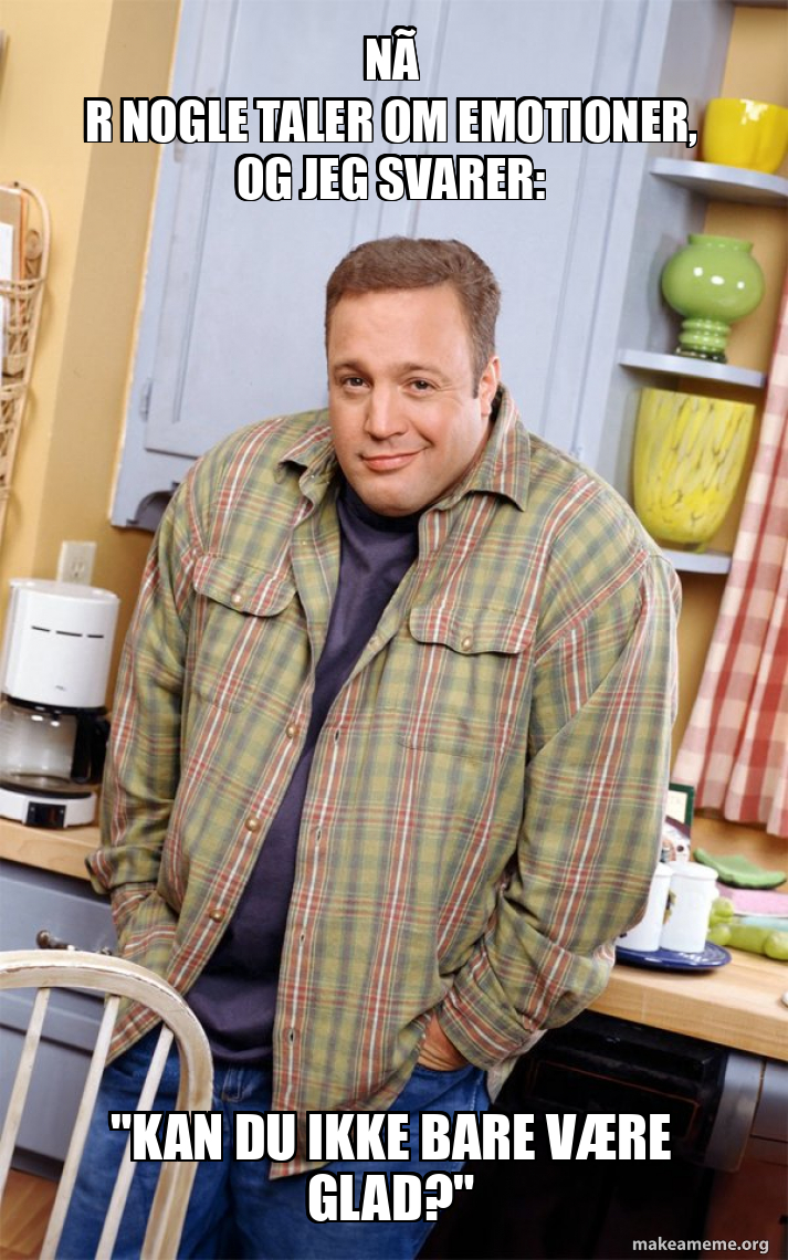 Når nogle taler om emotioner, og jeg svarer: "Kan du ikke bare være ...