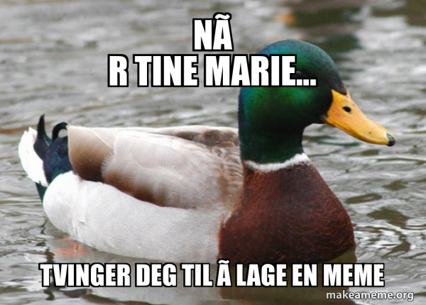 når tine marie... tvinger deg til å lage en meme - Actual Advice ...