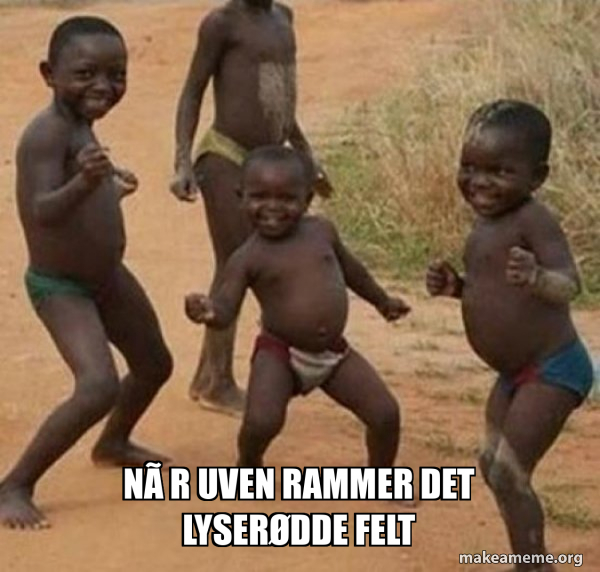 når UVen rammer det lyserødde felt - Dancing Black Kids Meme Generator