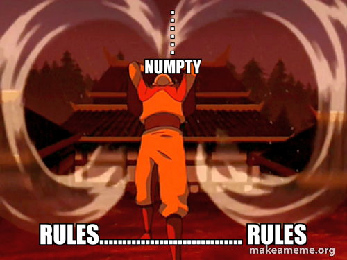 Numpty Rules............................... Rules Meme Generator
