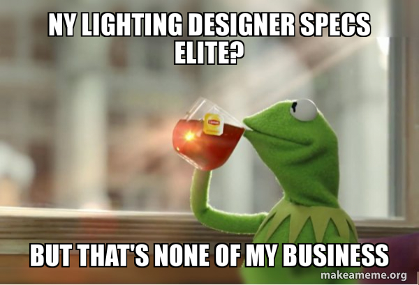 NY Lighting Designer Specs Elite? But That's None Of My Business ...