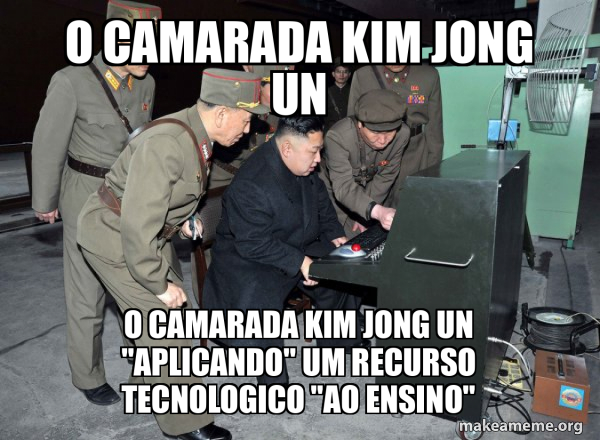 o camarada kim jong un o camarada kim jong un "aplicando" um recurso ...