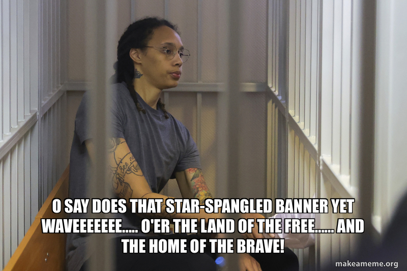 O say does that star-spangled banner yet WAVEeeeeee..... O'er the land ...