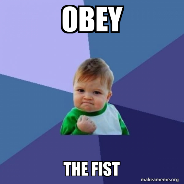 Obey The fist - Success Kid Meme Generator