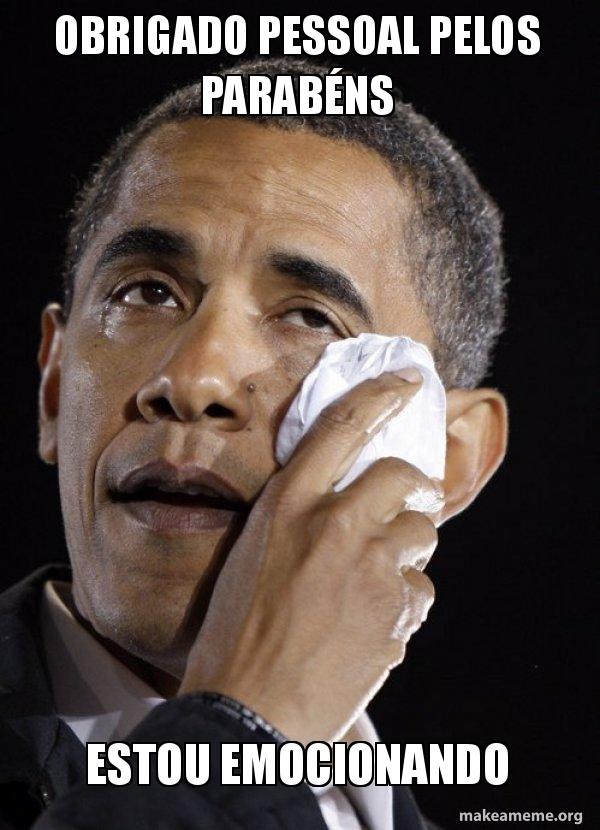 Obrigado Obama Meme Em Branco Obama '28" Sticker For Sale By