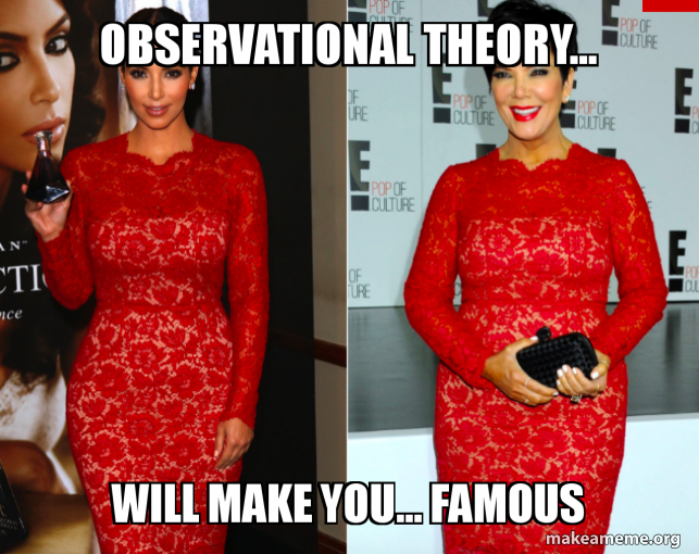 Observational theory... will make you... famous Meme Generator