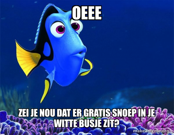 Oeee Zei je nou dat er gratis snoep in je witte busje zit? - Dory from ...