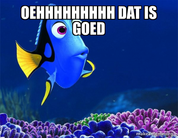 oehhhhhhhhh dat is goed - Dory from Nemo (5 second memory) Meme Generator