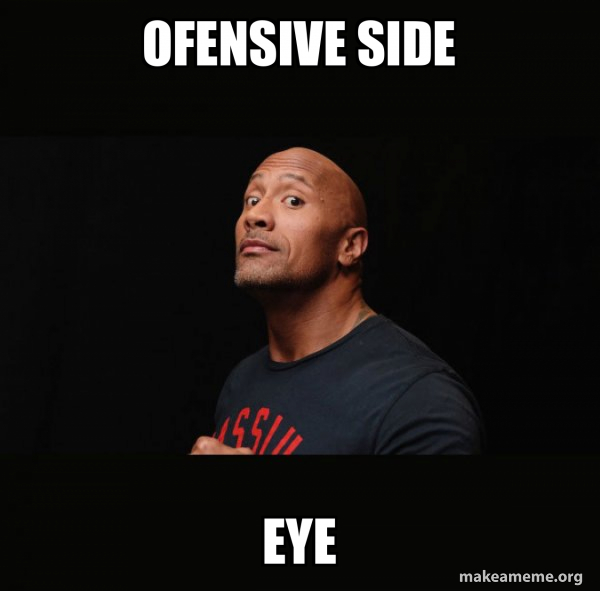 ofensive side eye - Dwayne Johnson (The Rock) Meme Generator