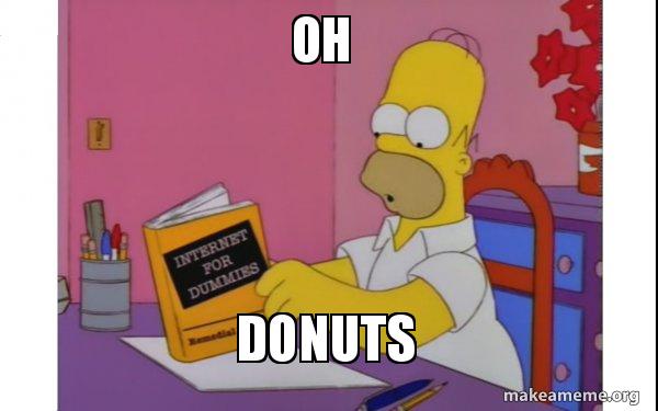 Simpson Donut Memes MMM DONUT! | Funny Homer Sticker For Toolbox, Hard