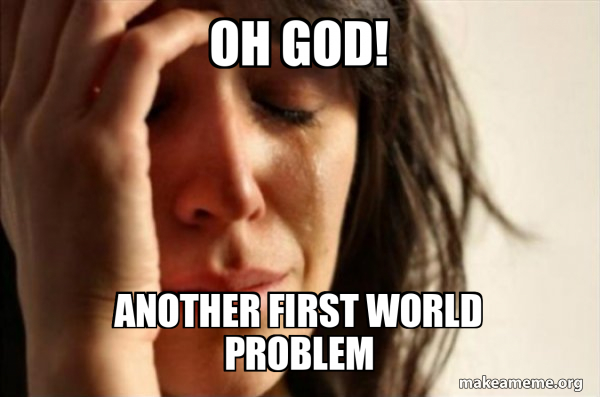 Oh God! Another First World Problem - First World Problems Meme Generator