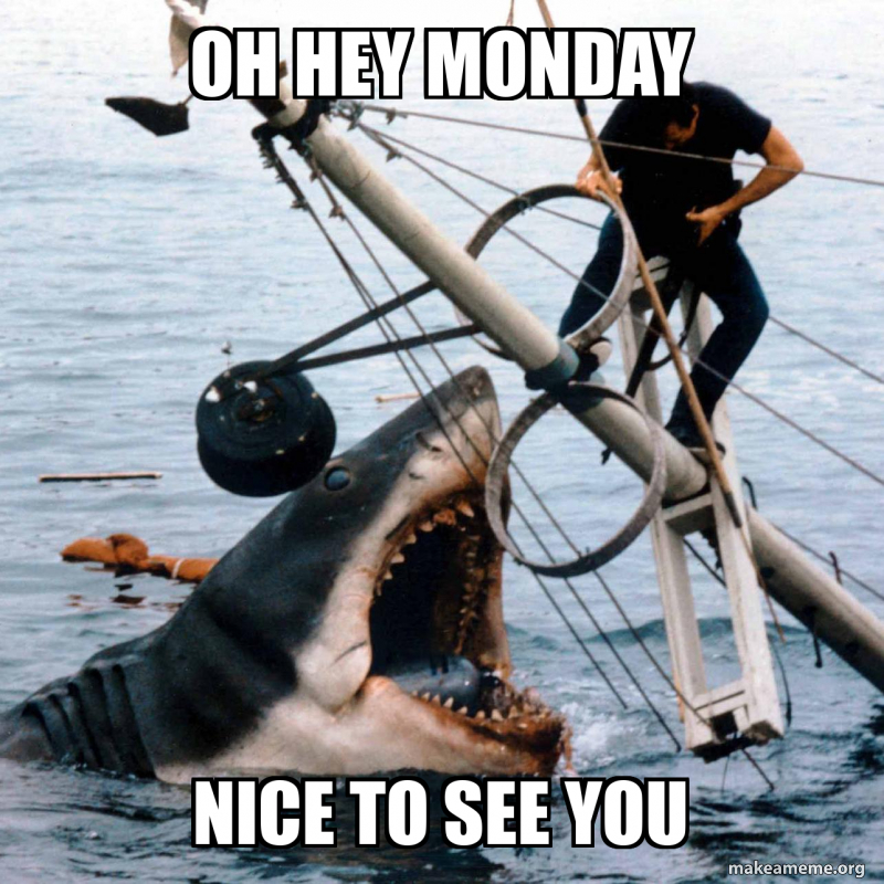 oh hey monday nice to see you Meme Generator