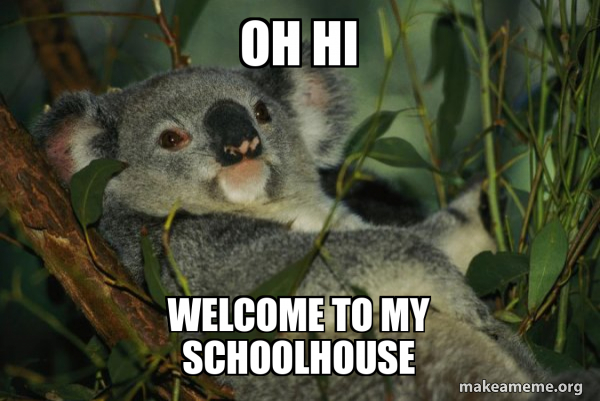 Oh hi Welcome to my schoolhouse - Laid Back Koala Meme Generator