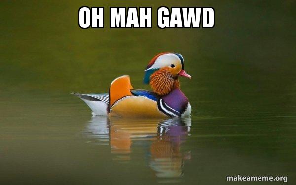 OH MAH GAWD - Fashionable Advice Mallard Meme Generator