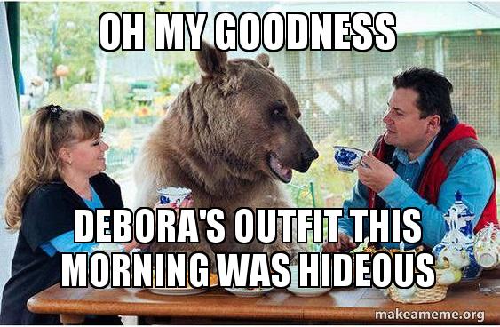 Oh my goodness Debora's outfit this morning was hideous - Gossip Bear ...