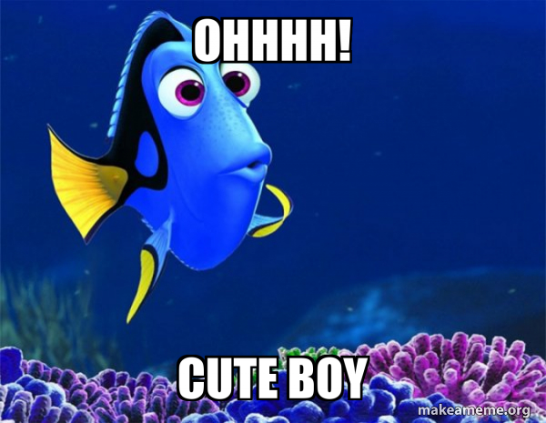 Ohhhh! Cute boy - Dory from Nemo (5 second memory) Meme Generator