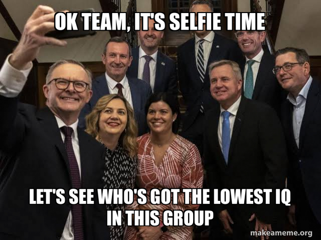 OK team, it's selfie time Let's see who's got the lowest iq in this ...