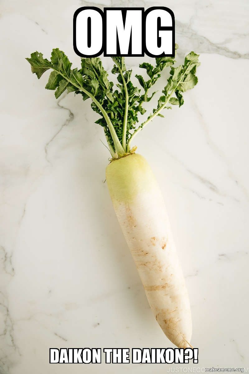 OMG DAIKON THE DAIKON?! Meme Generator