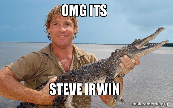 OMG ITS Steve Irwin - Steve irwin Meme Generator