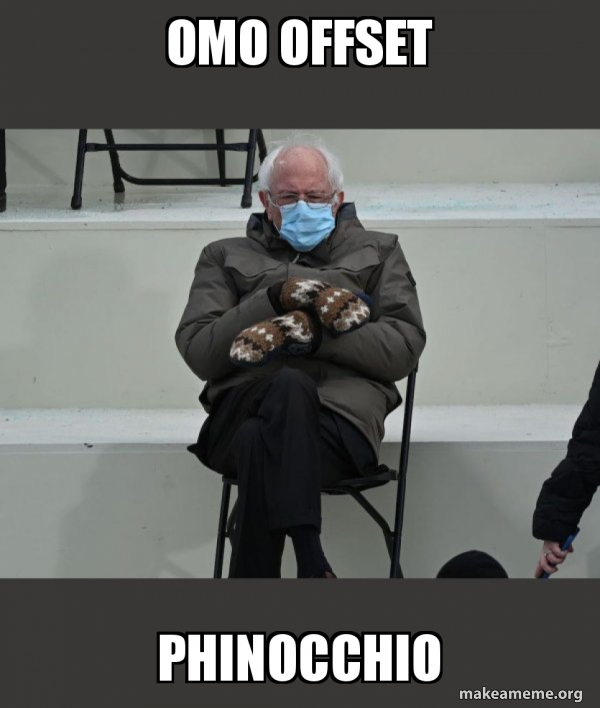 Omo Offset Phinocchio - Bernie Sanders at the Inauguration Meme Generator