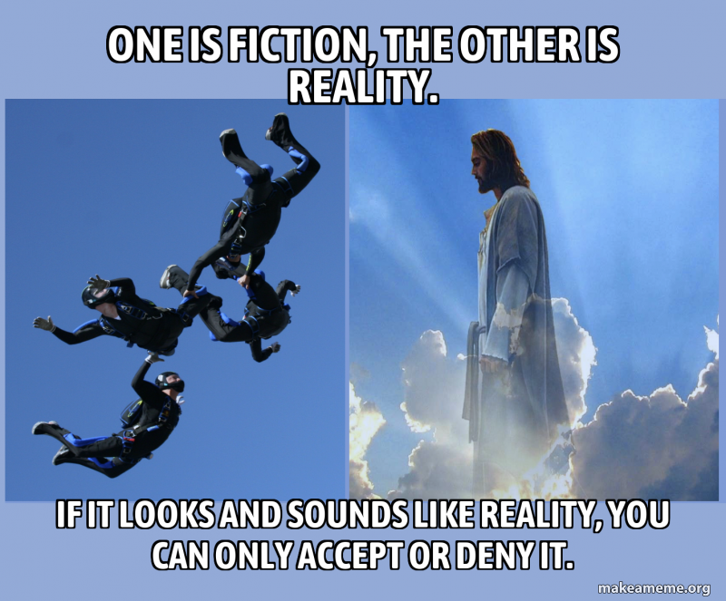 One is fiction, the other is reality. If it looks and sounds like ...
