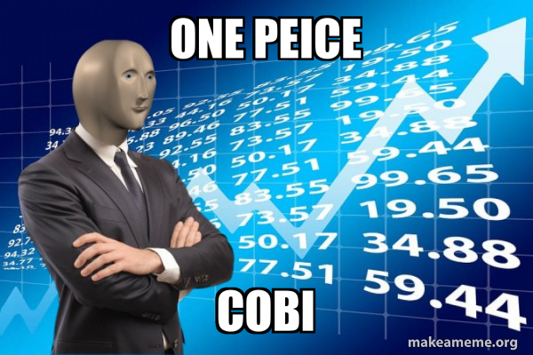 one peice cobi - Stonks Only Go Up Meme Generator