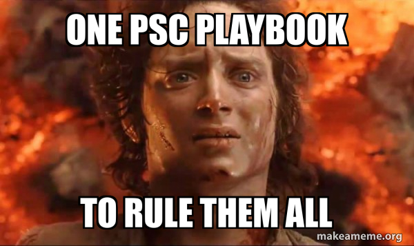 One PSC Playbook To rule them all - Frodo it's over it's done Meme ...