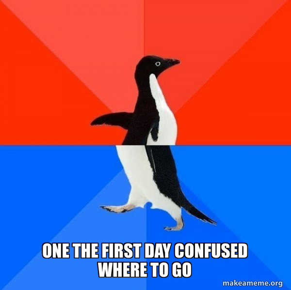 One the first day confused where to go - Socially Awesome Awkward ...