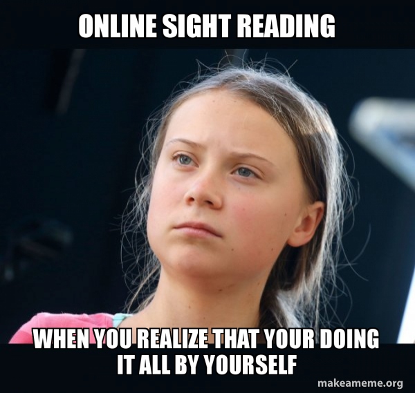 Online Sight Reading When you realize that your doing it all by ...