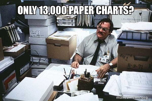 Only 13,000 paper charts? - Seriously Milton - I was told there would ...