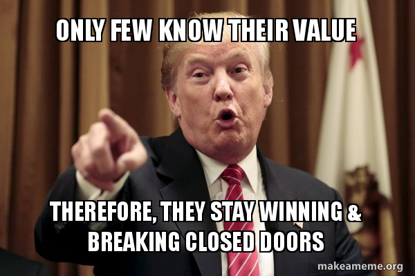 Only few know their VALUE Therefore, they stay winning & breaking ...