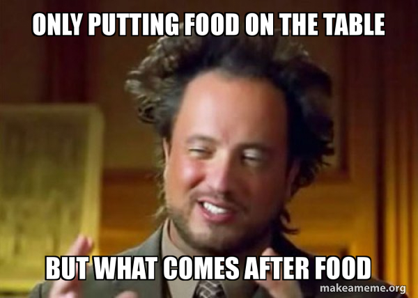 Only putting food on the table But what comes after food - Ancient ...