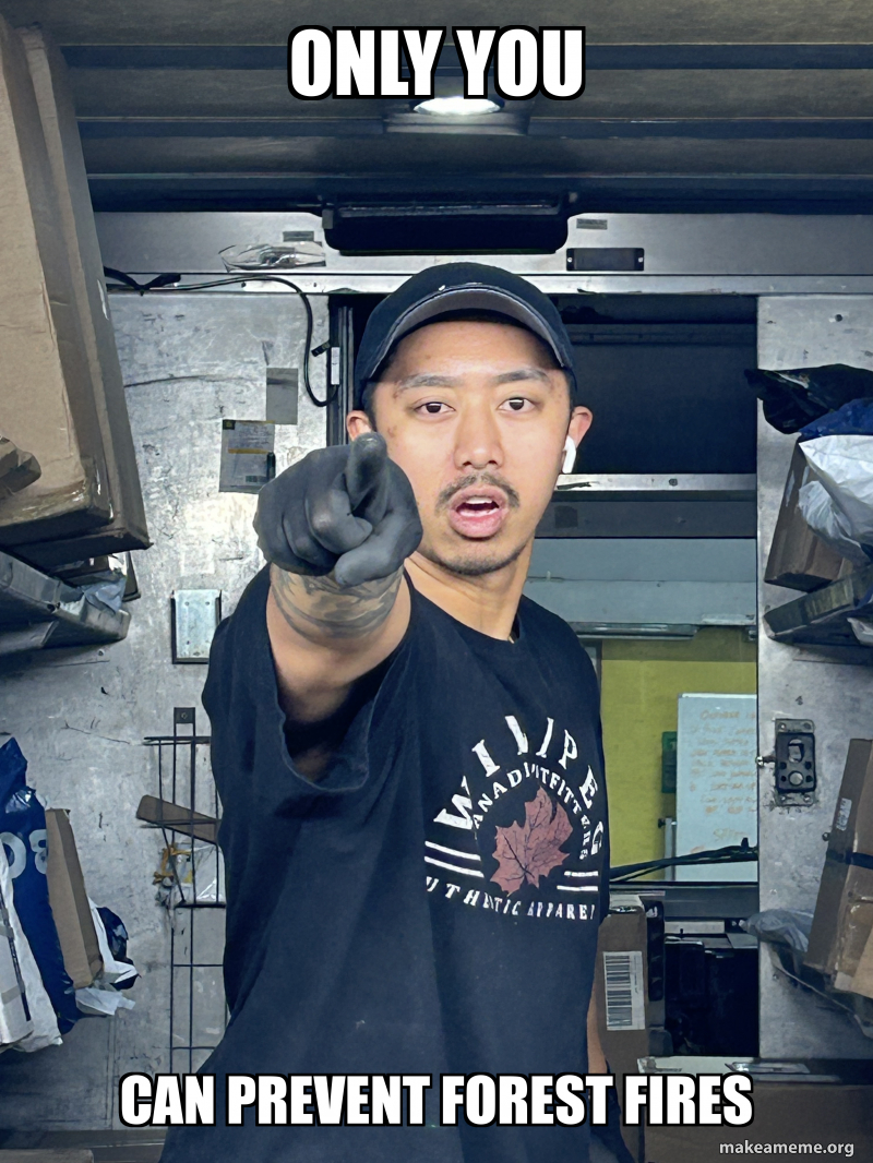 Only you can prevent forest fires Meme Generator