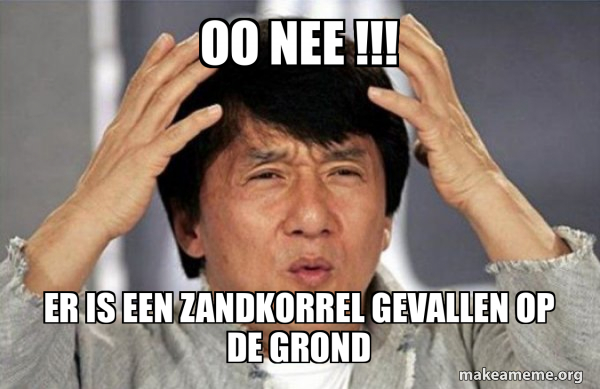 OO nee !!! er is een zandkorrel gevallen op de grond - Jackie Chan Why ...