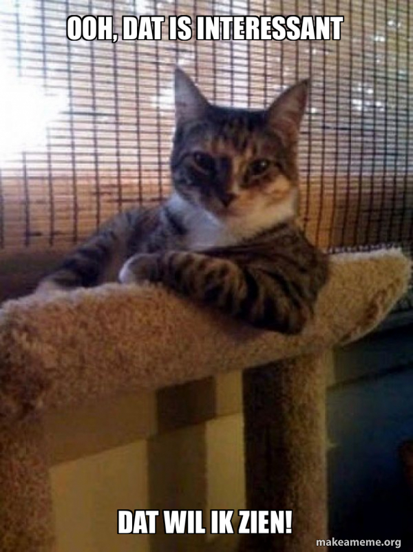 Ooh, dat is interessant dat wil ik zien! - The Most Interesting Cat in ...