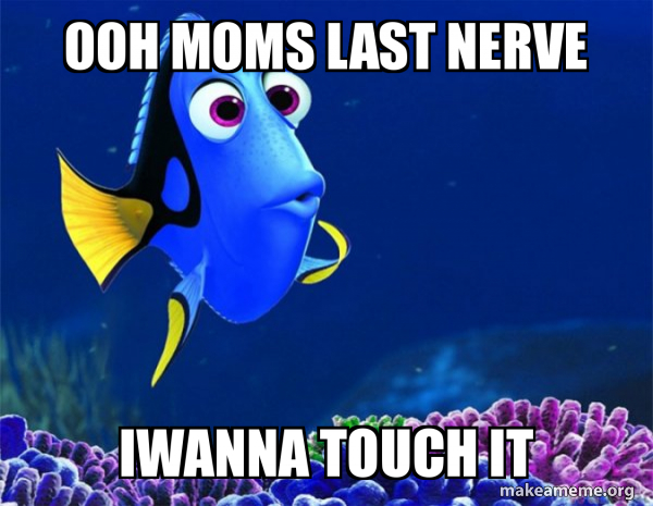 OOH MOMS LAST NERVE IWANNA TOUCH IT - Dory from Nemo (5 second memory ...