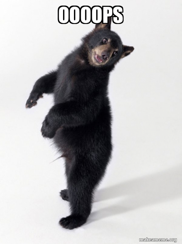 Oooops - Super Bear'd Meme Generator