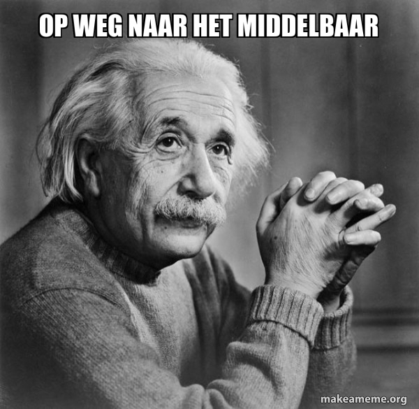 op weg naar het middelbaar - Serious Albert Einstein Meme Generator