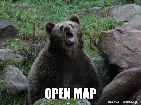 Open Map - Sarcastic Bear Meme Generator