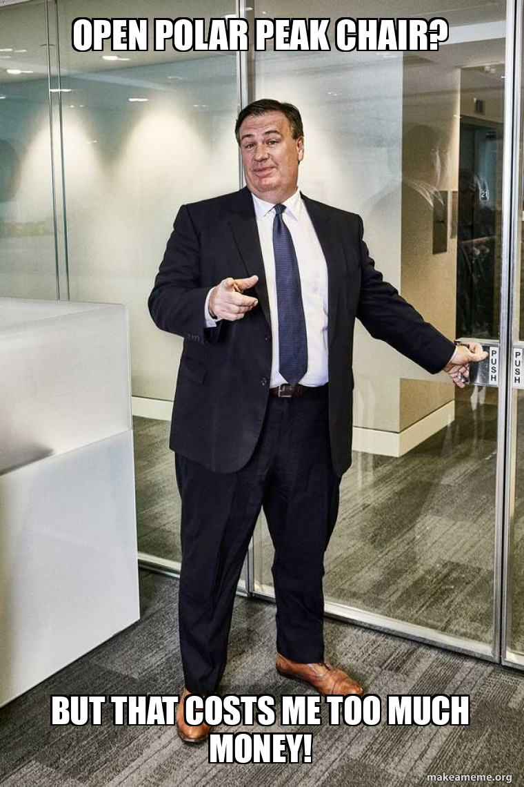 Open polar Peak chair? But that costs me too much money! - Murray ...