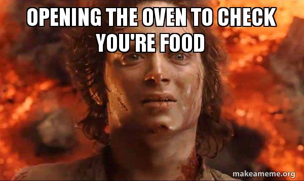Opening the oven to check you're food - Frodo it's over it's done Meme ...