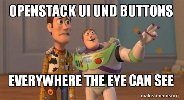 OpenStack UI und Buttons Everywhere the eye can see - Buzz and Woody ...