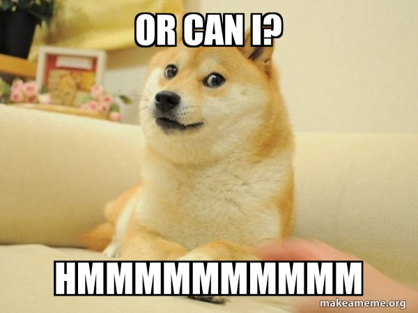 or can i? hmmmmmmmmmm - Doge Meme Generator