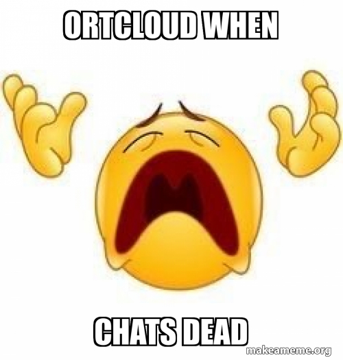 ortcloud when chats dead Meme Generator